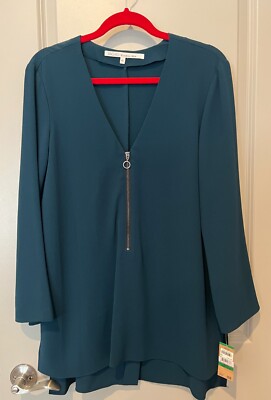 New With Tag Rachel By Rachel Roy Women's Teal Midi Shift Dress - Sz L ...