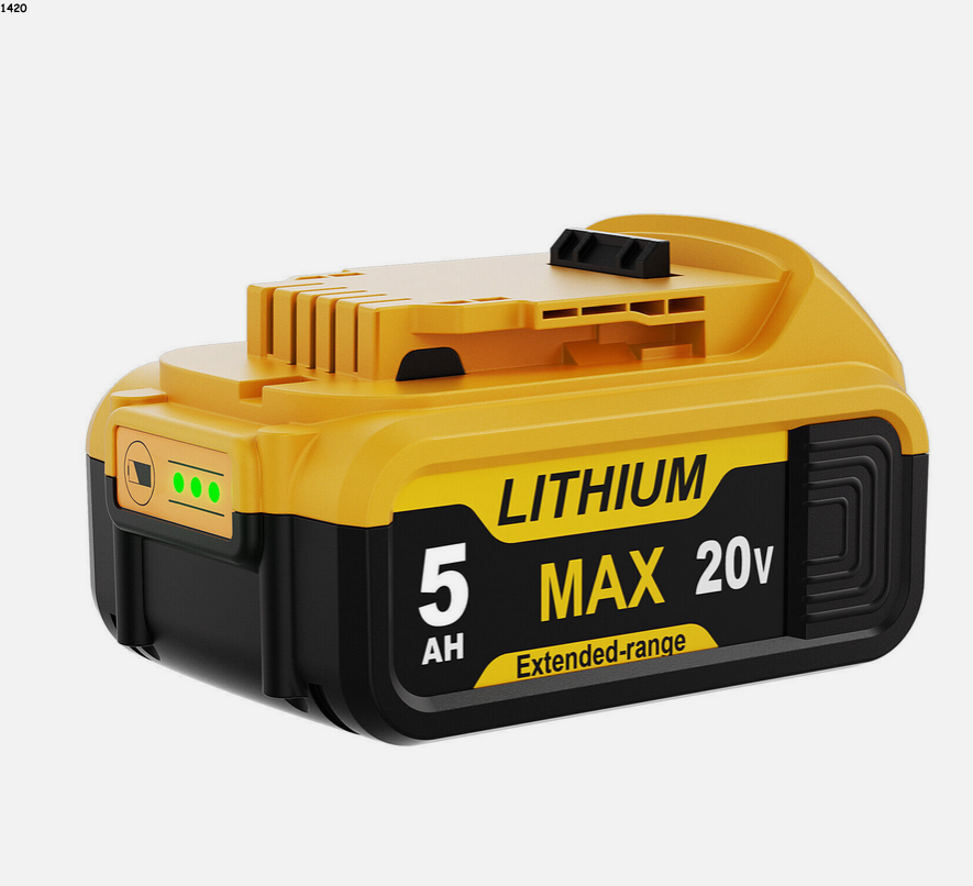 2 Pack For DeWalt 20V 20 Volt Max XR 5.0AH Lithium Ion Battery DCB206-2 ...