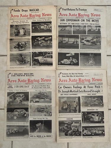 1973 Area Auto News APRIL Set 4 AJ FOYT Bob POTTER Richard PETTY Jan ...