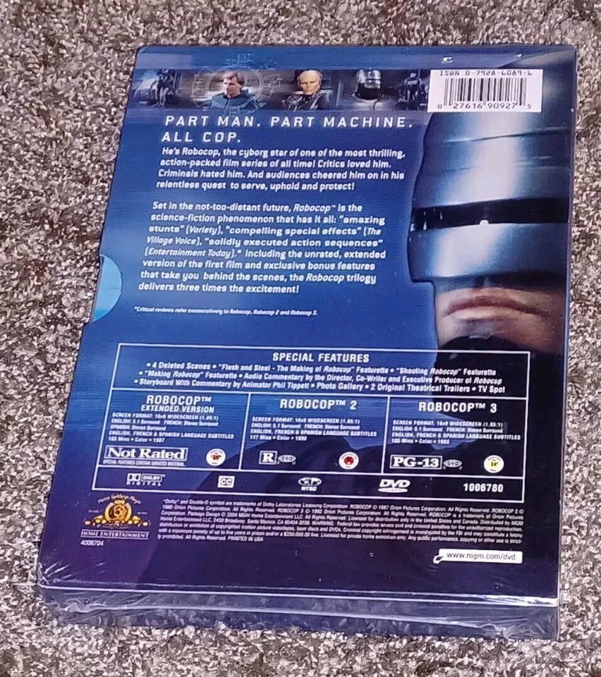 Robocop: Movie Collection (DVD, 2004, Factory Sealed Brand New 3-Disc ...