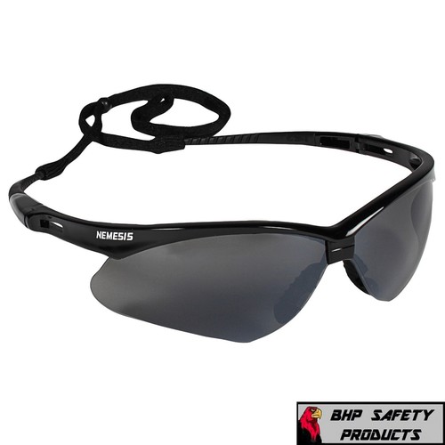 KLEENGUARD NEMESIS SAFETY GLASSES BLACK SMOKE MIRROR LENS GRAY ...