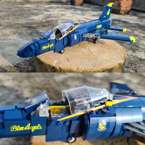 US Grumman F-11 Tiger F11F Blue Angel aircraft jet plane MOC USA blocks ...