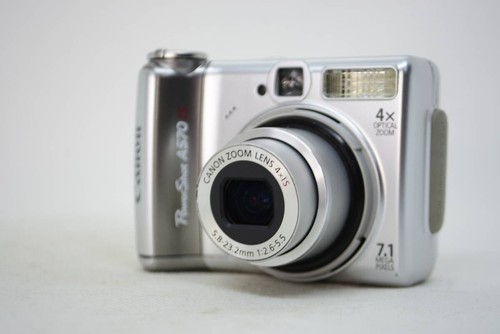 Canon PowerShot A570 IS Digital Camera, 8MP, 4x Optical Zoom, Used | eBay