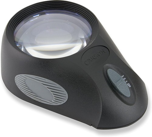Carson LumiLoupe Ultra 5x LED Lighted Stand Loupe Magnifier with 3 ...