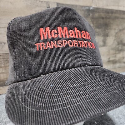 VTG McMahan Transportation Hat Black Baseball Cap Collaroy | eBay