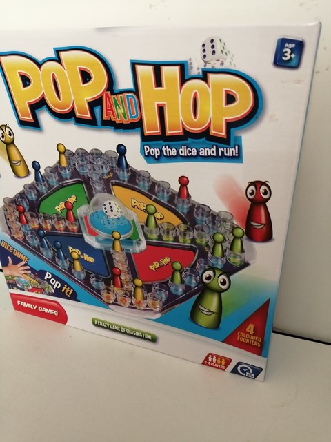 Pop And Hop Board Game Grafix Family Fun Chase 2-4 Players Age 3 Toy ...