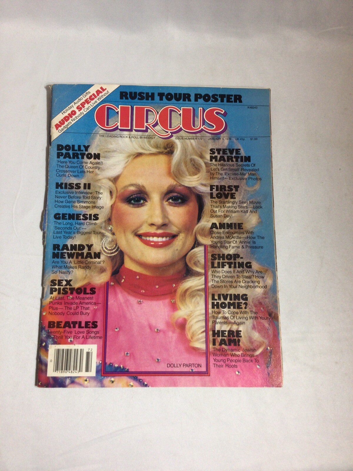 Circus Magazine January 1978 Dolly Parton Kiss Genesis Rush Beatles | eBay