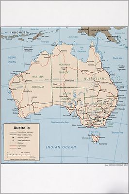 Poster, Many Sizes; Cia Map Of Australia 1999 | eBay