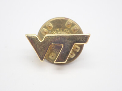 Virginia Tech VT Gold Tone Vintage Lapel Pin | eBay
