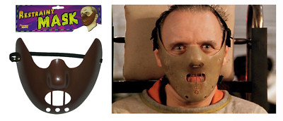 Hannibal Lector Mask Silence Of The Lambs Halloween Restraint Costume ...