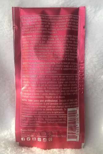 4 Malibu CPR Color and Stain Remover Correction Packets and 4 ...