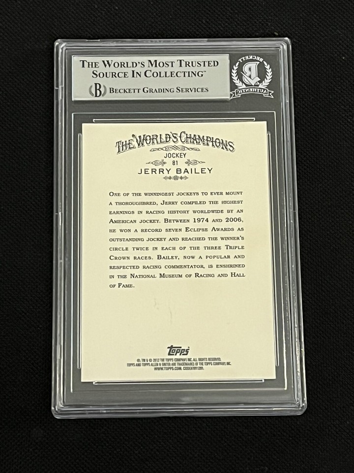 JERRY BAILEY 2012 TOPPS ALLEN & GINTER SIGNED AUTOGRAPHED CARD BAS ...