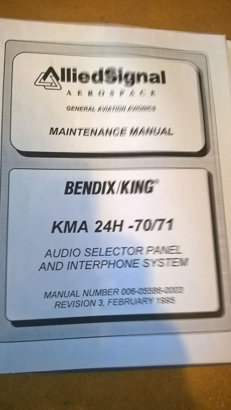 Bendix King KMA-24H-70/71 Audio Panel Install/maintenance/overhaul ...