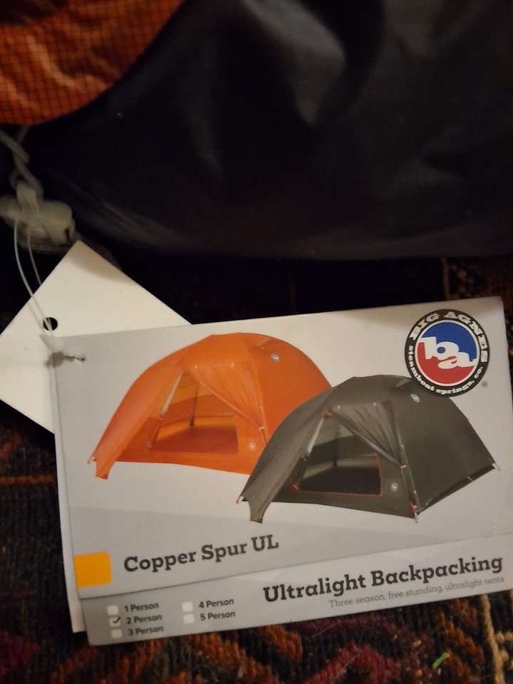 Big Agnes Copper Spur UL2 Backpacking Tent - 2 Person - Tangelo - Brand ...