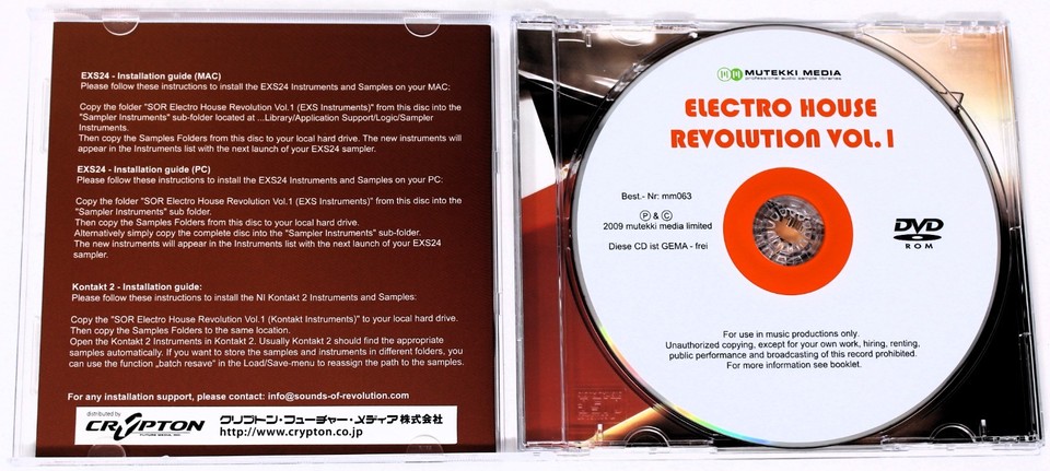 Mutekki Media Electro House Revolution Vol.1 Sample/Sound Library ...