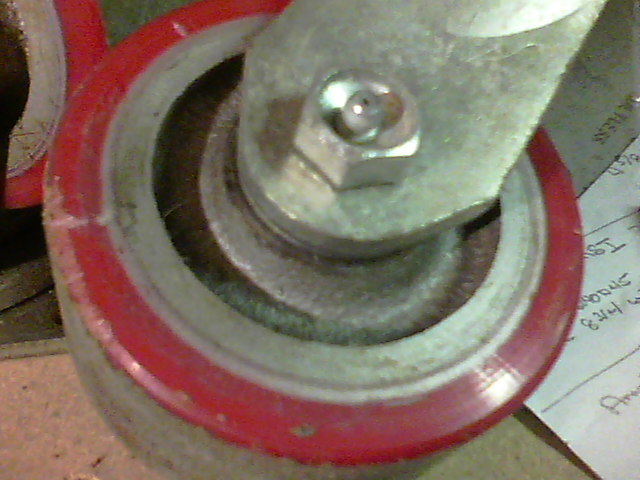 Faultless Heavy Duty Greasable Caster Set 4" Wheel Swivel Lock Straight ...