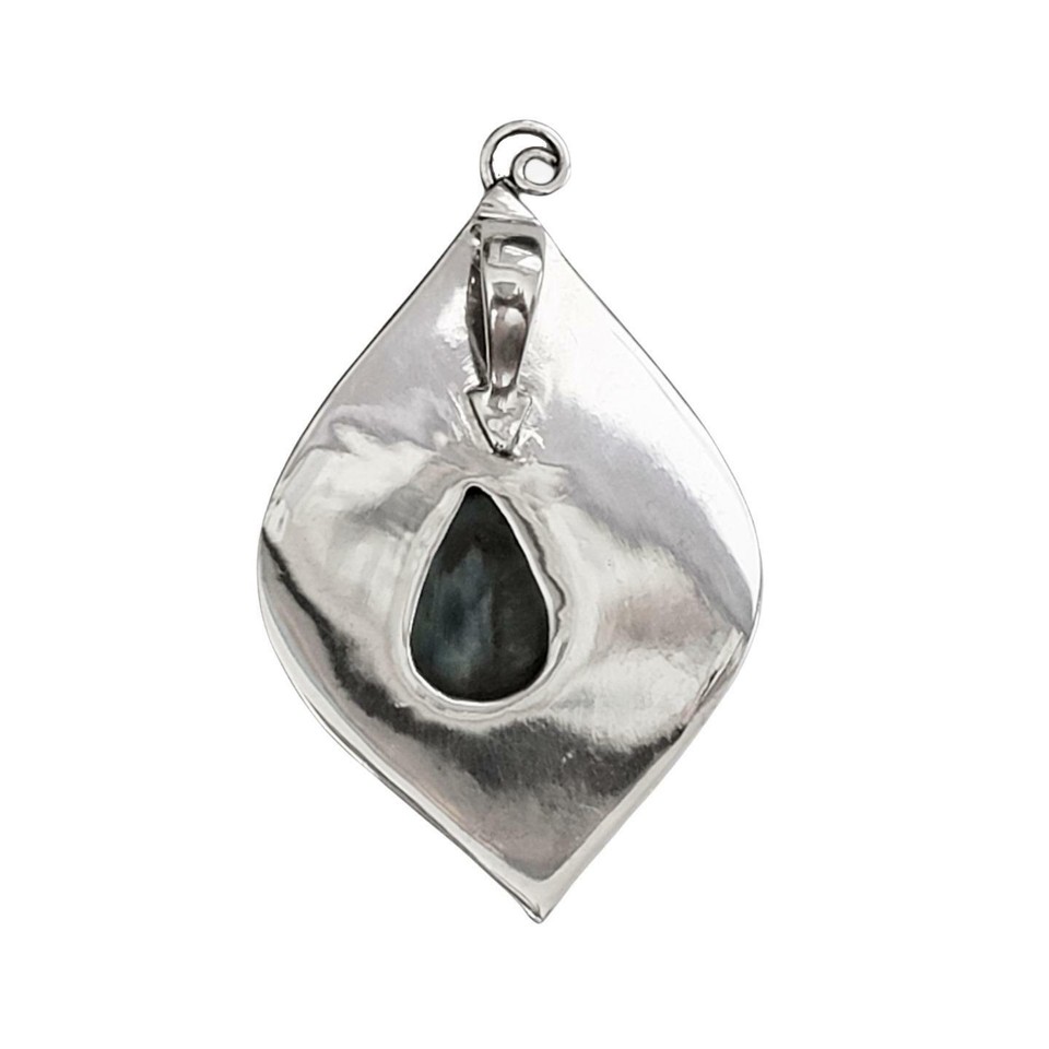 Ocean Blue Larimar Pendant Sterling Silver Gemstone Jewelry | eBay