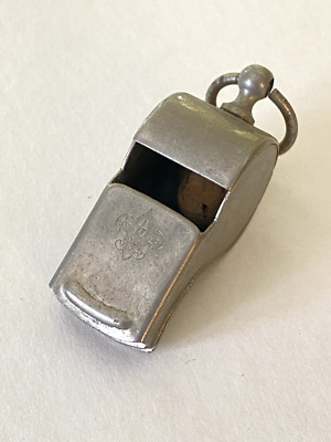 Vintage Metal Boy Scout Whistle - cork/wooden ball WORKS! | eBay