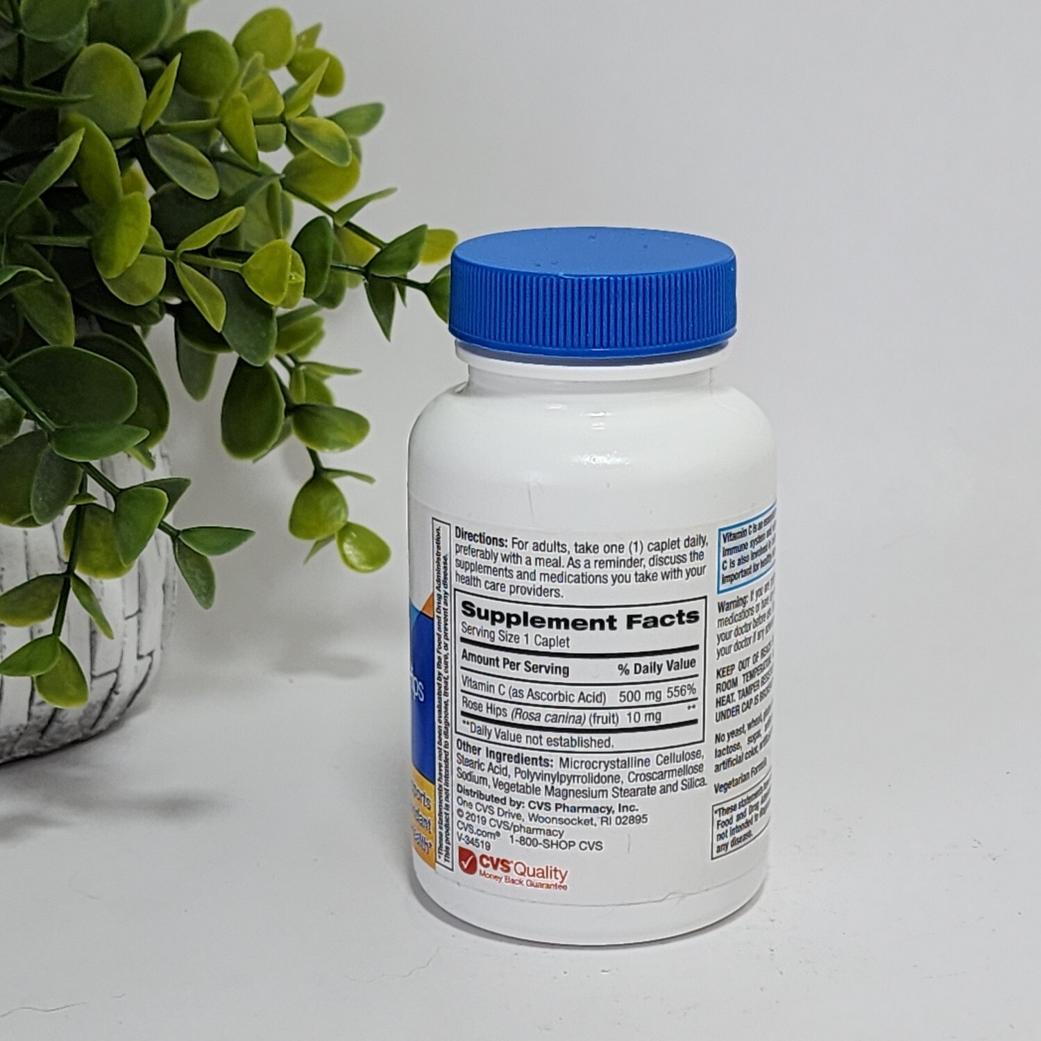 CVS Health Vitamin C 500 MG With Rose Hips 100 Caplets for sale online ...