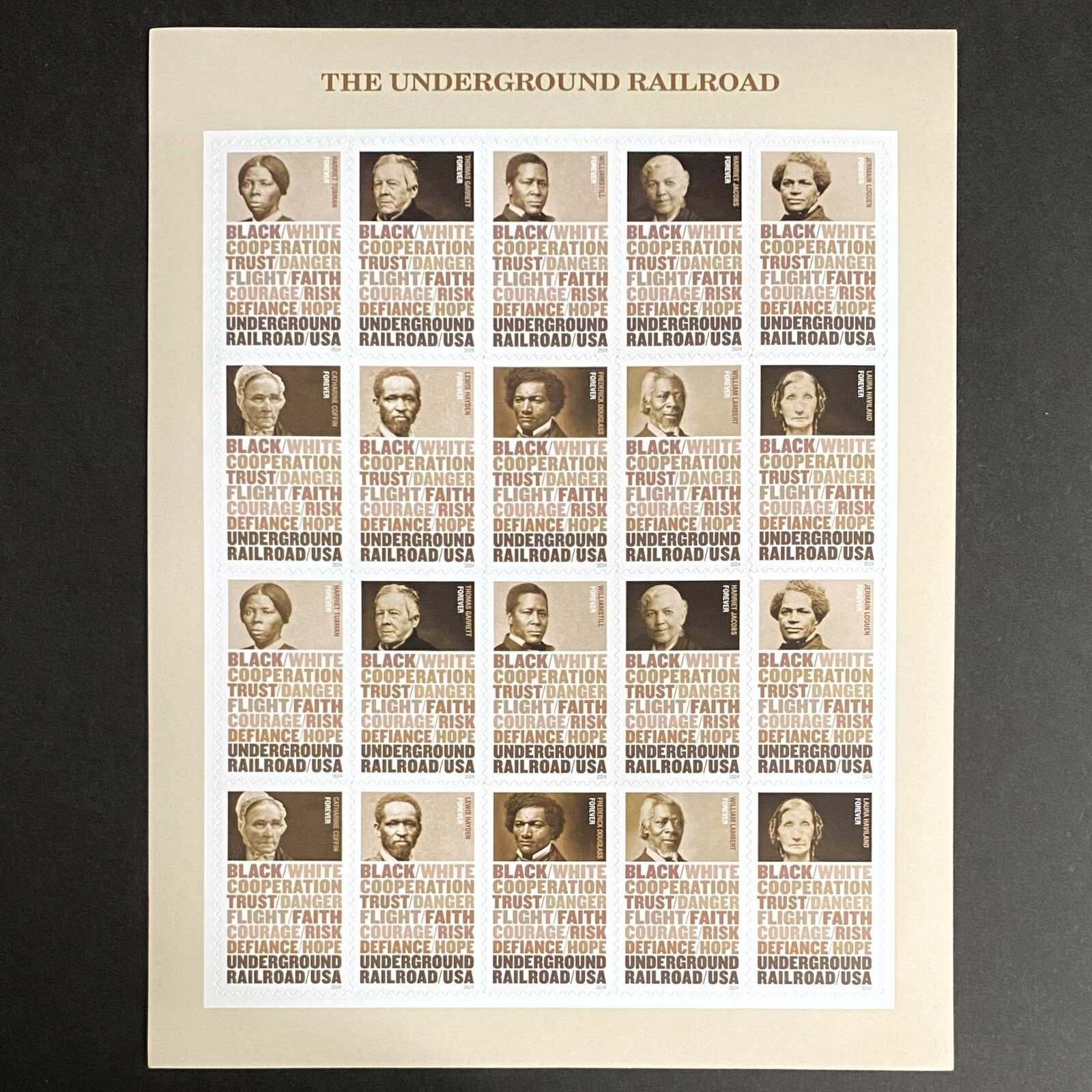 USA 2024 Stamps MNH Forever Underground Railroad Plate Block Sheet of ...