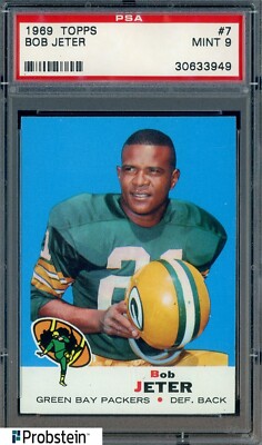 1969 Topps Football #7 Bob Jeter Green Bay Packers PSA 9 MINT | eBay