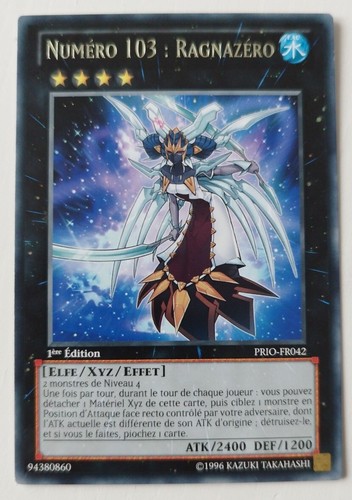Carte Yu-Gi-Oh Numéro 103 Ragnazero Prio fr042 1ere Édition VF | eBay