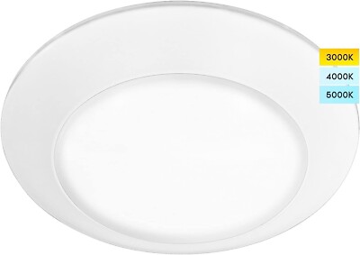 Luxrite 4" LED Disk Light 10W 3 Color Selectable Dimmable 600 Lumens ...