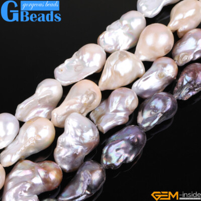 Natural Large Teardrop Nuclear Edison Pearl Bead For Jewelry Making ...