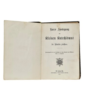 Luther's Small Catechism German Der Kleine Katechismus 1902 Hardcover ...