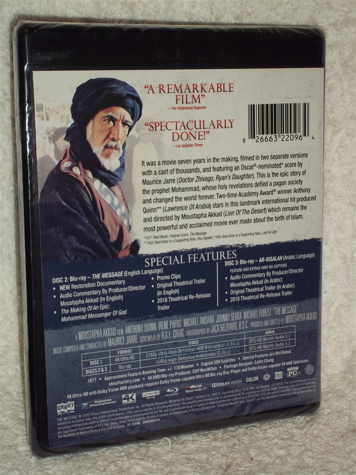The Message (4K/Blu-ray, 2022 3-Disc) religion war adventure drama Anthony Quinn 826663220964| eBay