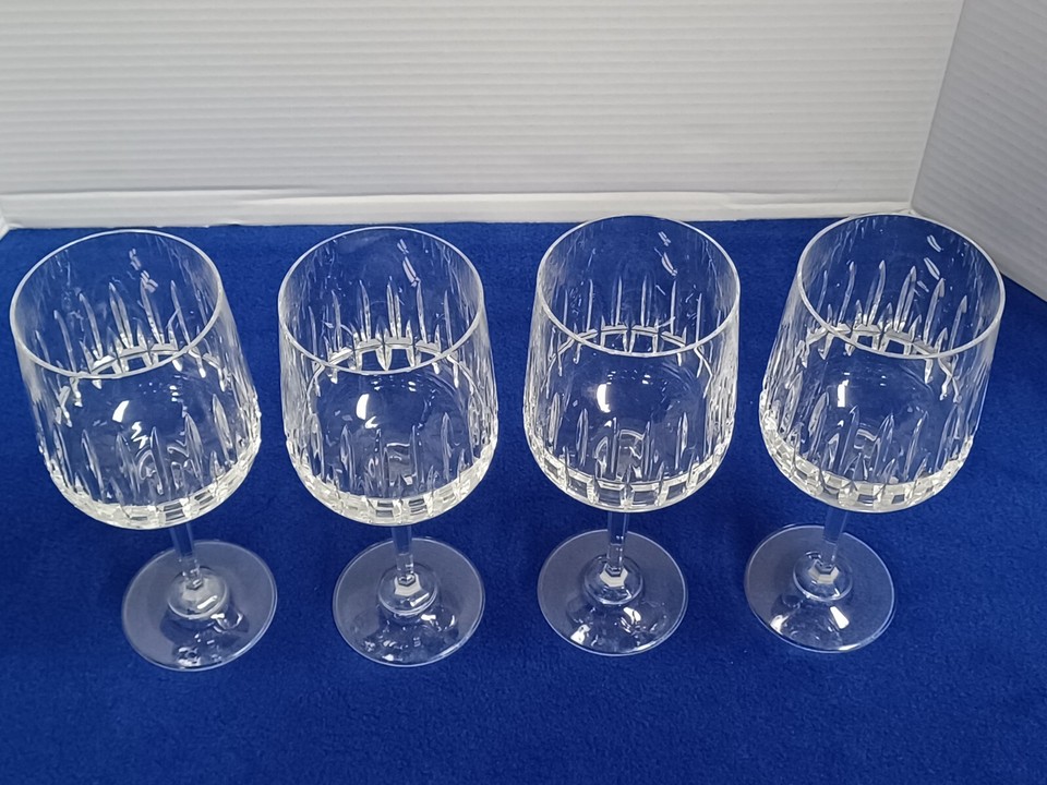 Seneca Crystal Wine Glasses Cut Glass Monte Carlo Water Goblet 7 5/8 ...