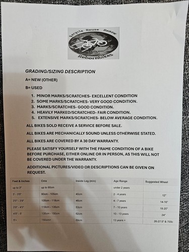 Squish 24 Quality Kids Bike.11 inch Frame.8 Speed. Reconditioned. No ...