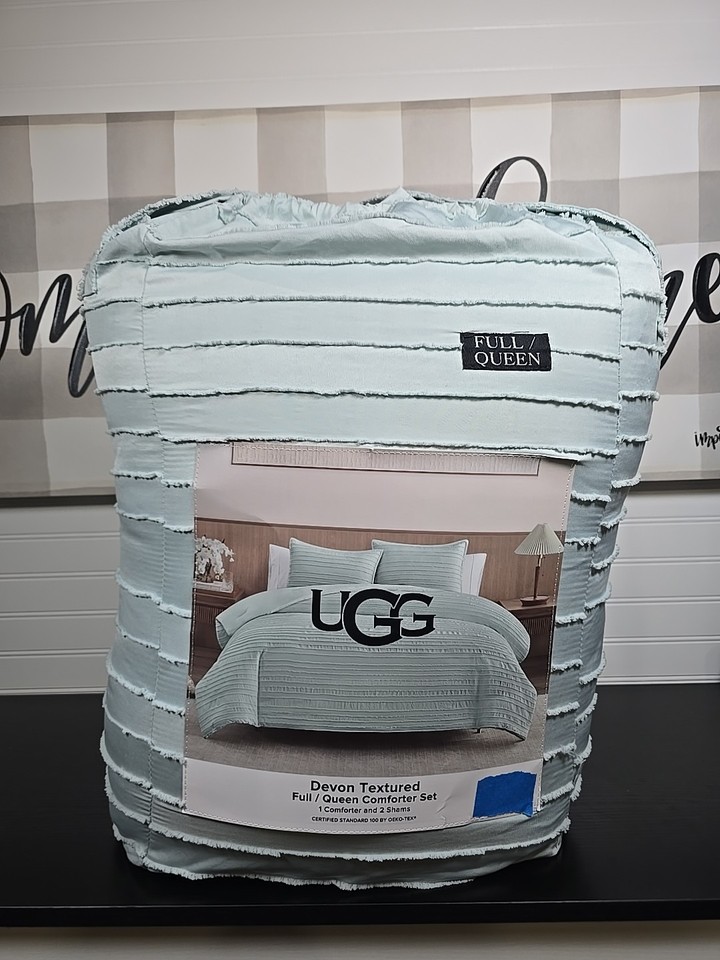 UGG Devon Textured 3-Pc. Comforter Set, FULL / QUEEN (Stain) | eBay