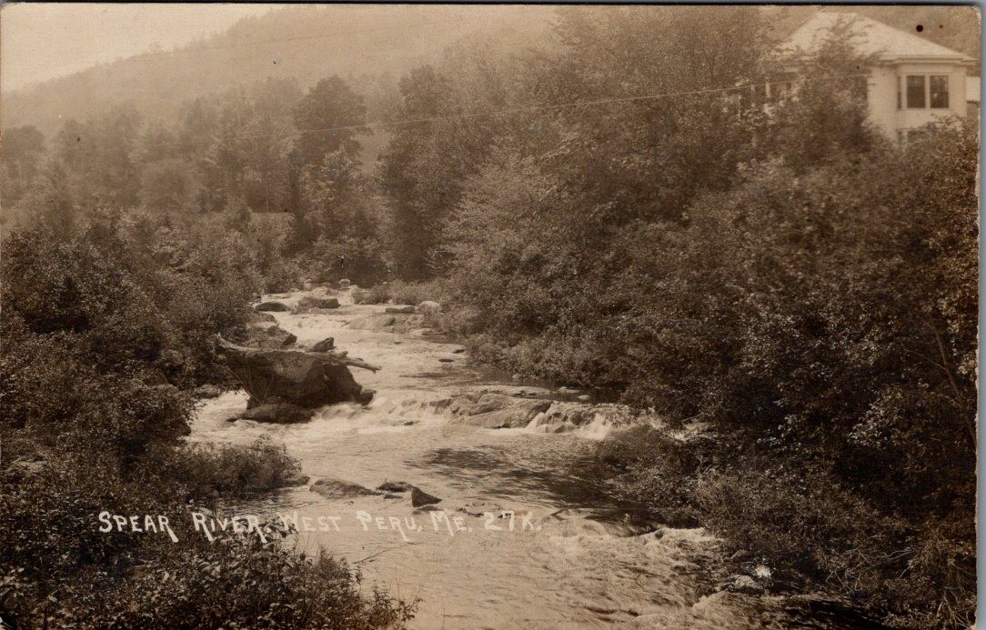 1920, Spear River, WEST PERU, Maine Real Photo Postcard - Eastern ...