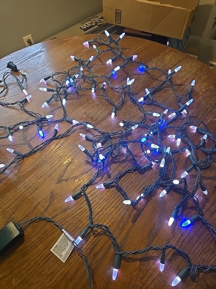 Remote control string Christmas multi color lights 2 strings Nicolas ...
