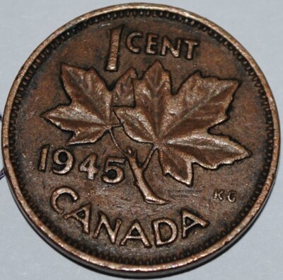 Canada 1945 1 Cent Copper One Canadian Penny George VI Coin | eBay