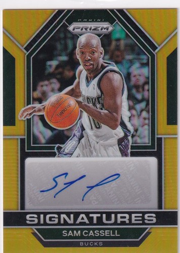 2022-23 Panini NBA Prizm No. Sig-Sam Sam Cassell Gold Auto Signatures 4 ...