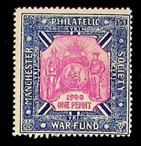 Manchester Philatelic Society War Fund Cinderella Stamp 1900 Boer War ...