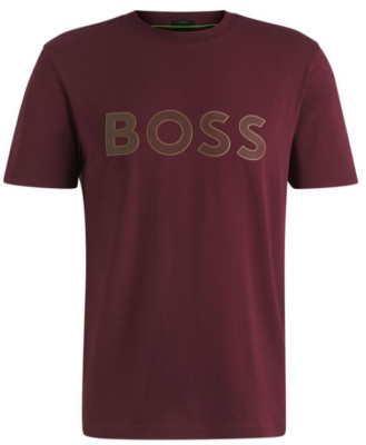 HUGO BOSS MAROON T-SHIRT MEN TEE TL LOGO 50535170614 | eBay