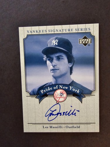 2003 Upper Deck Signature Series Lee Mazzilli On Card Autograph New ...