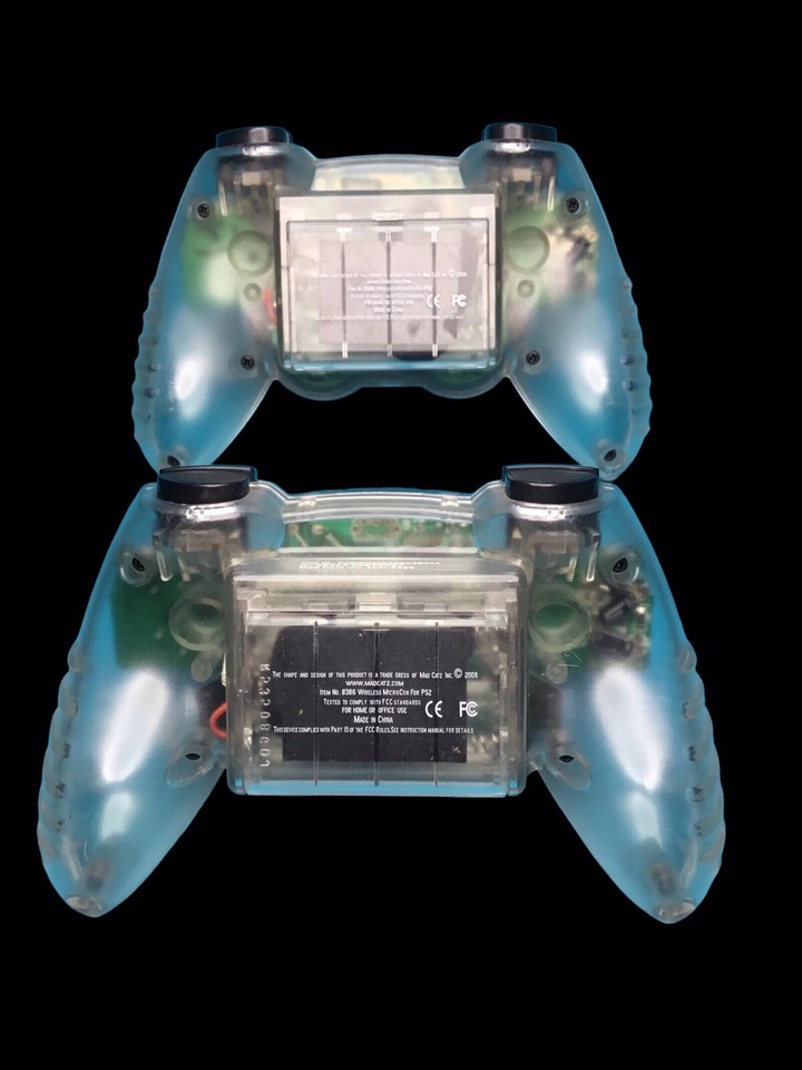 Gamestop PlayStation 2 Wireless Controller PS2 Clear - NO DONGLE Lot Of ...