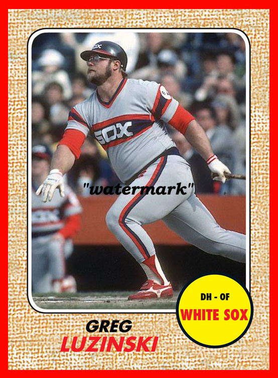 GREG LUZINSKI Custom Made Baseball Art Card Chicago White Sox MINT | eBay