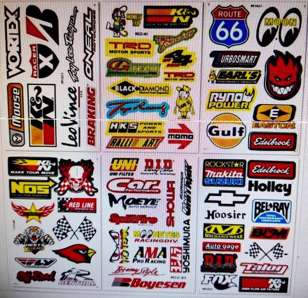 6 xVinyl Emblem Decals Racing Bike Sticker Bike Motorcycle Yamaha Motor ...