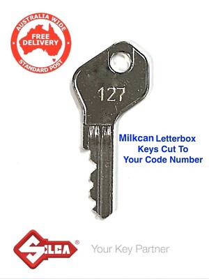 Suits Milkcan Letterbox Key Replacement -Mail box Keys Cut -Letter Box ...