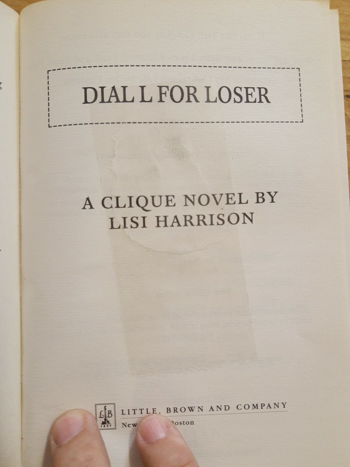 The Clique Ser.: Dial L for Loser by Lisi Harrison (TPB)***Deep ...
