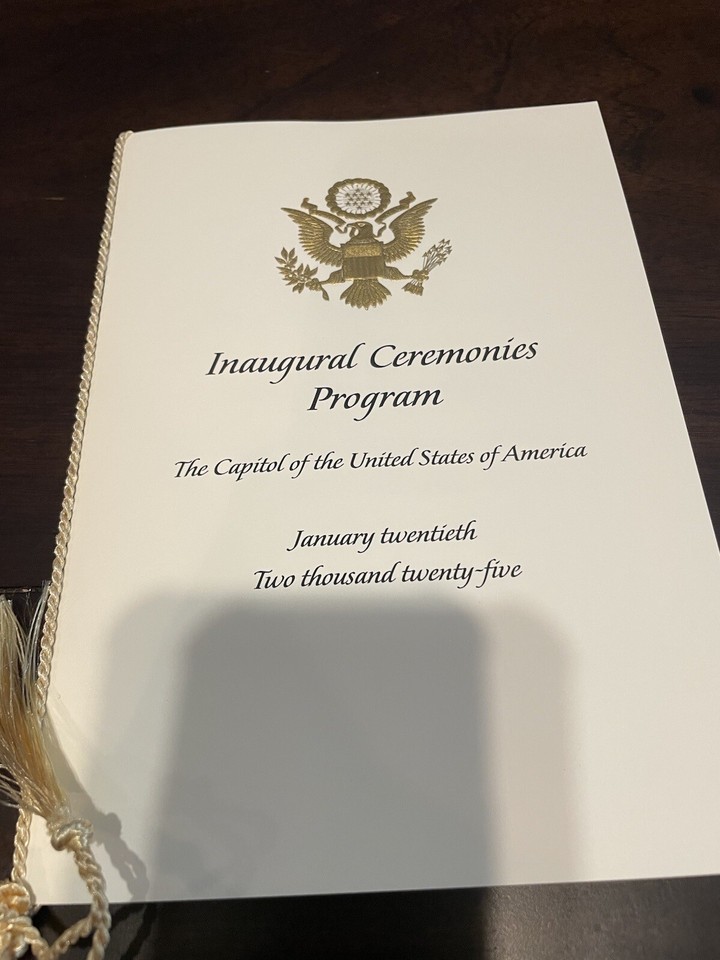 RARE 2025 Donald Trump Presidential Inauguration Program & Turquoise Ticket | eBay