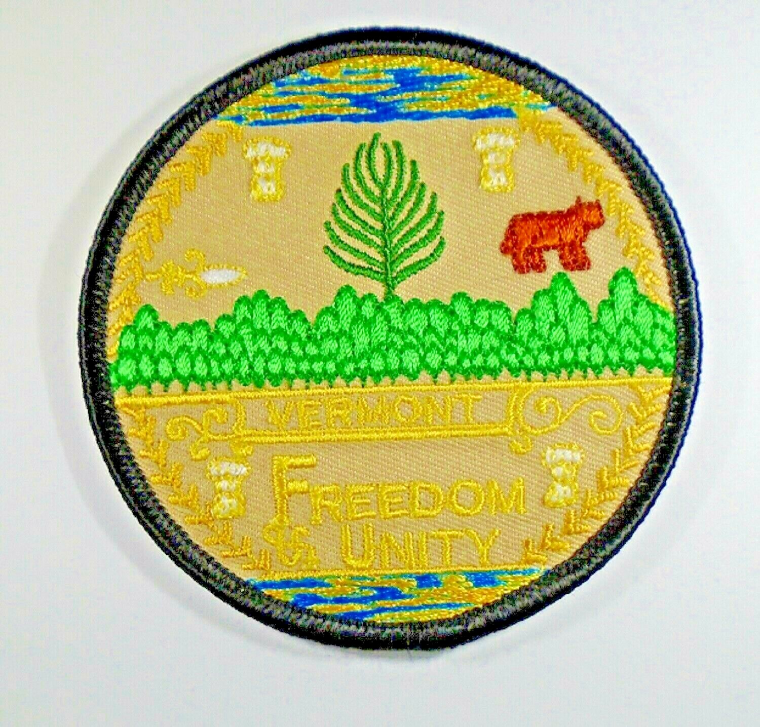 VERMONT STATE SEAL EMBROIDERED PATCH 3" - NEW | eBay