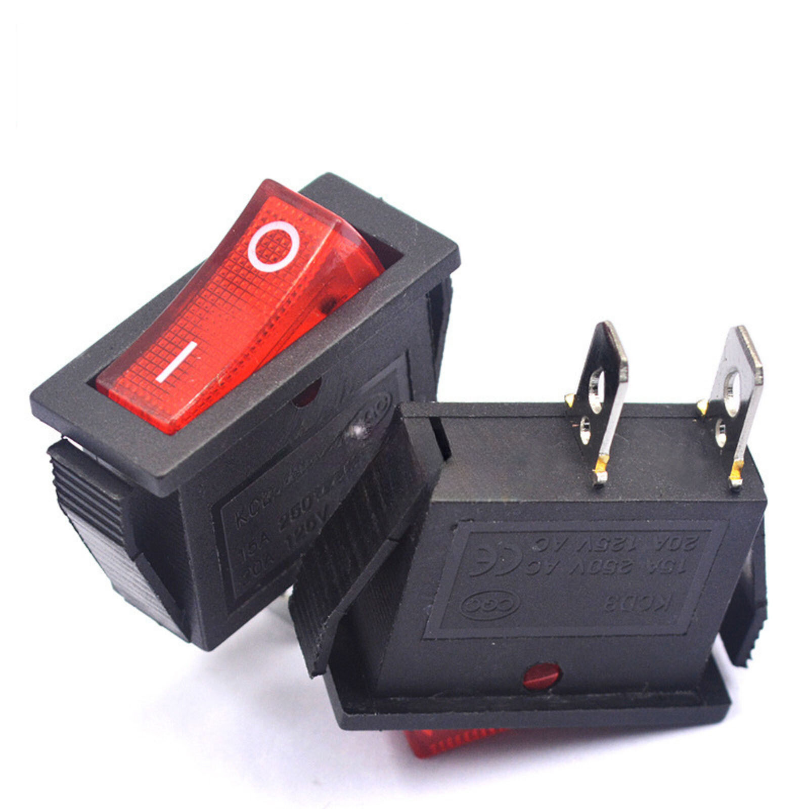 KCD3 2/3 Position Rectangular Rocker Switch 2/3 Pin ON/OFF Red Green ...