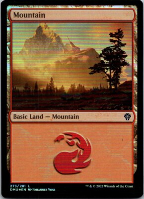 Magic the Gathering Mountain (#273) Dominaria United Foil MTG Free ...