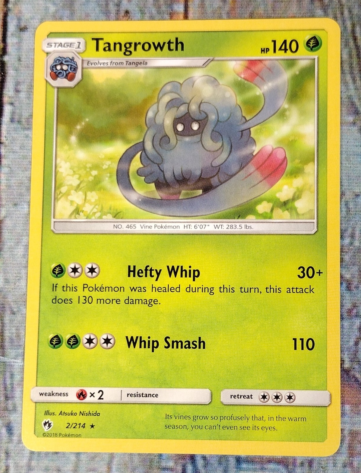 TANGROWTH Stage 1 Pokemon Card Lost Thunder 2/214 RARE 2018 | eBay